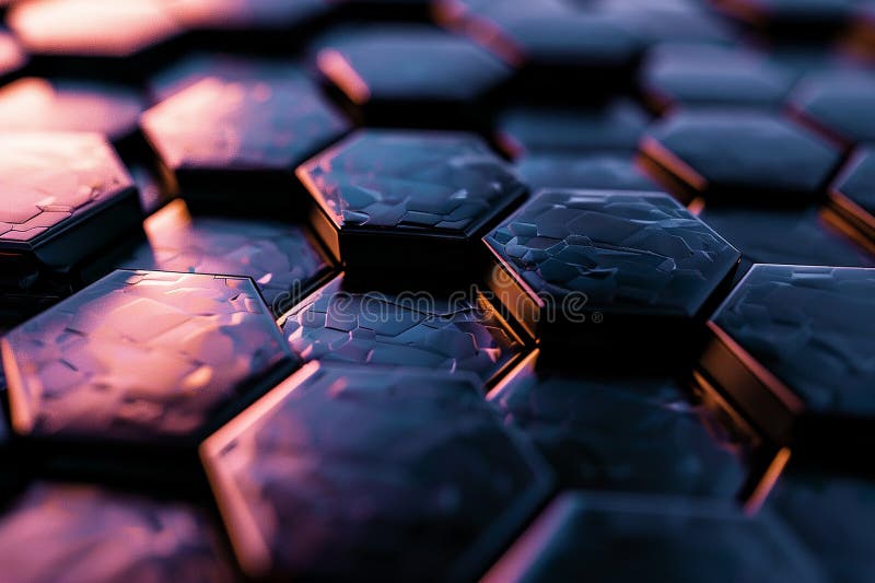 Generative AI Image of Interlocked Metal Honeycomb Hexagon Pattern ...