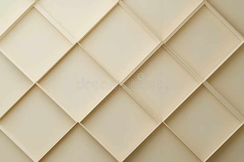 Generative AI Image of Light Beige Geometric Diamond Pattern Wall ...