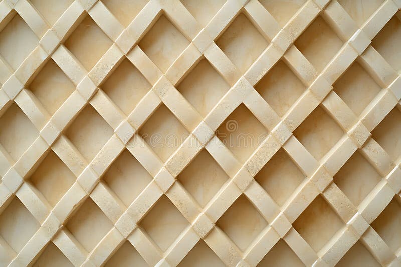 Generative AI Image of Light Beige Geometric Diamond Pattern Wall ...
