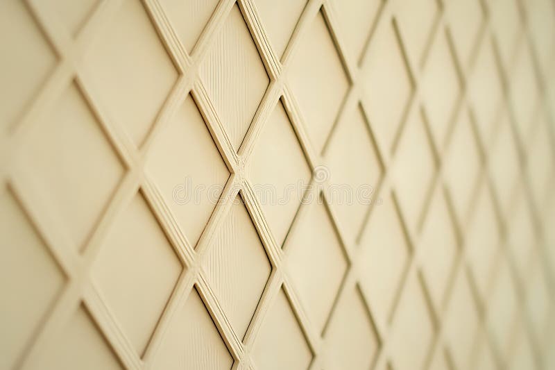 Generative AI Image of Light Beige Geometric Diamond Pattern Wall ...