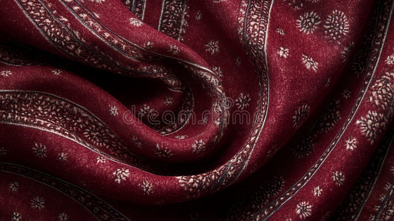 Generative AI Image of Luxurious Red Velvet Fabric Texture Wave with ...