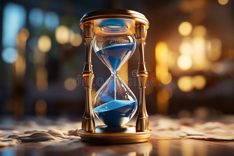 Generative AI Image of Magical Hourglass for Counting Time with Flowing ...