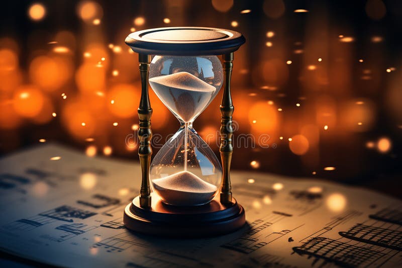 Generative AI Image of Magical Hourglass for Counting Time with Musical ...