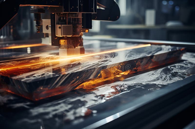 Generative AI Image of Marble Cutting Machine with Advanced Technology ...