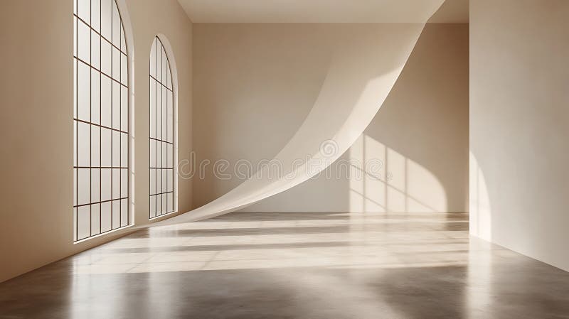 Generative AI Image of Minimalist Abstract Indoor Room Background with ...