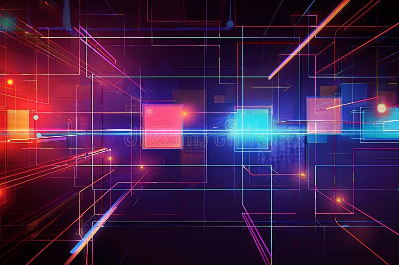 Generative AI Image of Modern Digital Technology Background Wallpaper ...