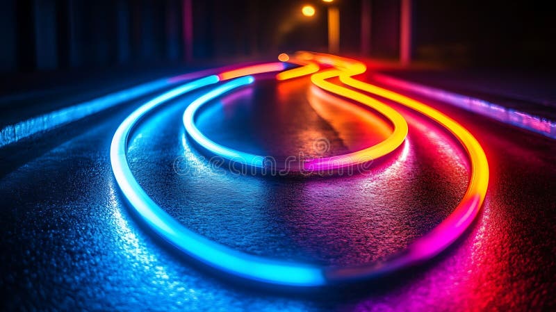 Generative AI Image of Neon Digital Modern Abstract Bright Peripheries ...