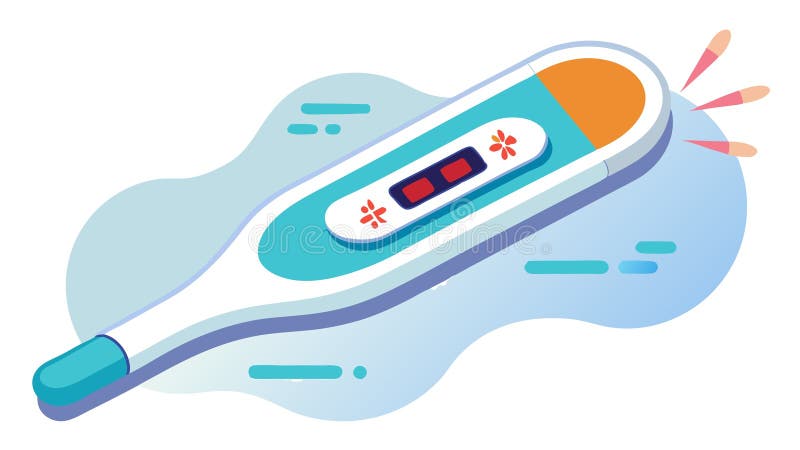 A Close-up Shot of a Digital Thermometer Showing a Fever Reading Offers ...