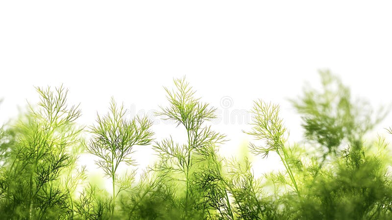 Generative AI Image of Organic Fresh Green Dill Fronds Plants Frame ...
