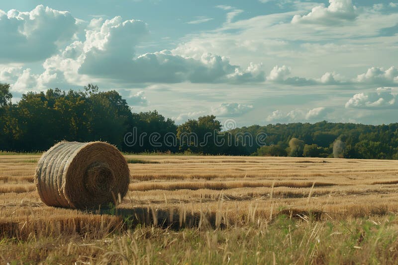 Generative AI Image of Path at Rustic Countryside Fertile Harvested ...