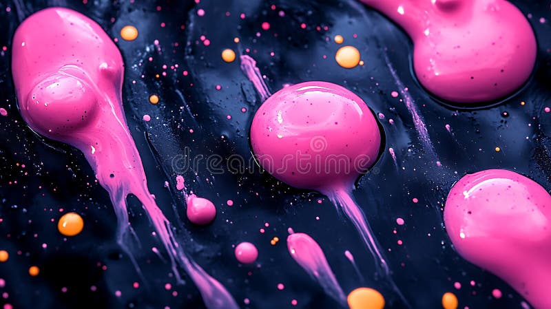 Generative AI Image of Pink Watercolor Fluid Liquid Dots Art Abstract ...