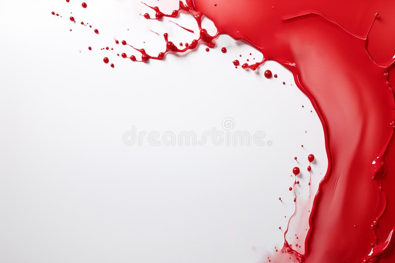Generative AI Image of Red Fluid Liquid Water with Blank Space on ...
