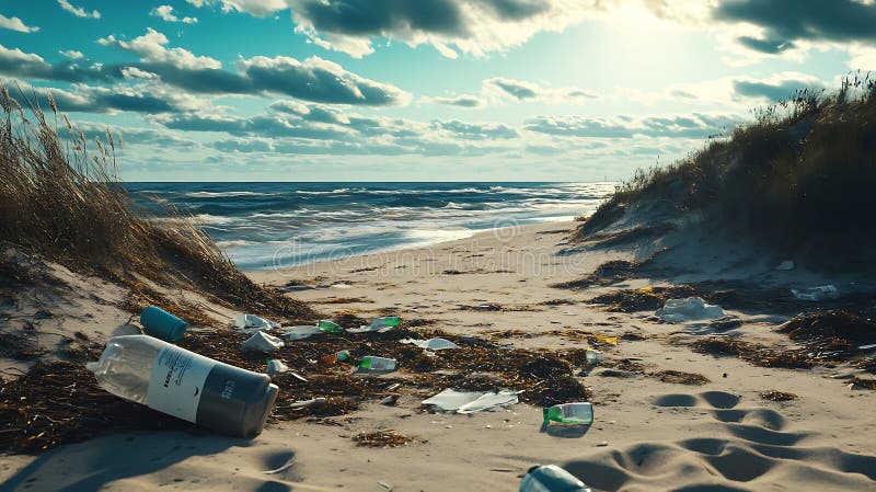 Generative AI Image of Scattered Trash Rubbish Garbage at Corner of ...