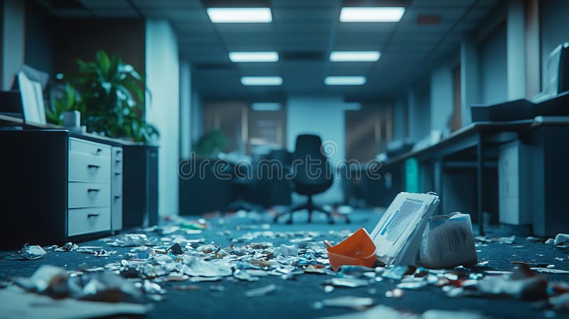 Generative AI Image of Scattered Trash Rubbish Garbage at Dirty Modern ...