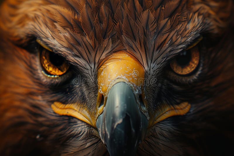 Generative AI Image of Sharp Eagle Hawk Falcon Eyes with Beak Stock ...