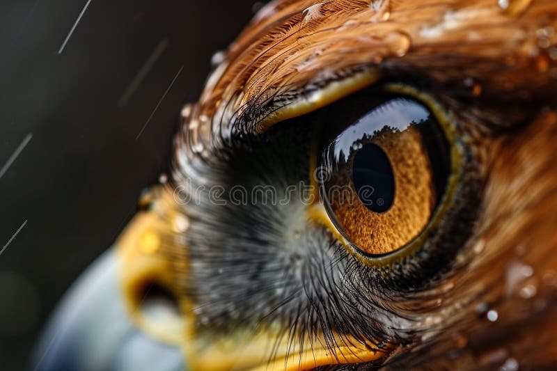 Generative AI Image of Sharp Eye Vision of Eagle Hawk Falcon Stock ...