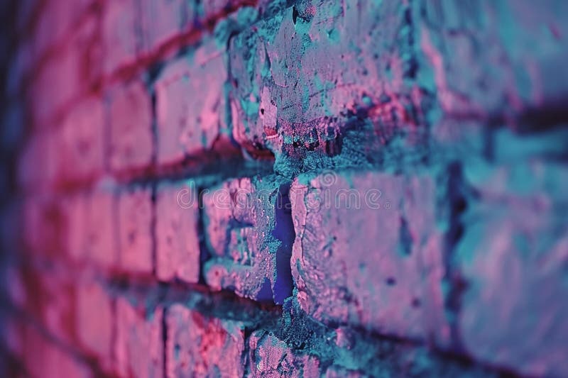 Generative AI Image of Side View of Brick Wall Pattern Background with ...