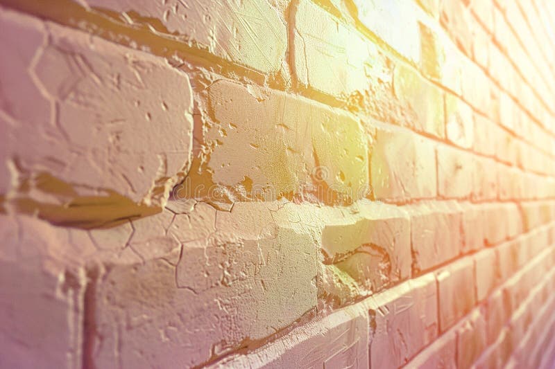Generative AI Image of Side View of Pastel Brick Wall Texture Pattern ...