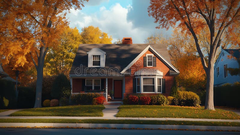 Simple Cozy Autumn Background with Fall Elements. Repeated Pattern ...