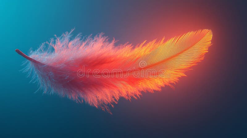 Generative AI Image of Soft Feather with Light on Dark Gradient ...