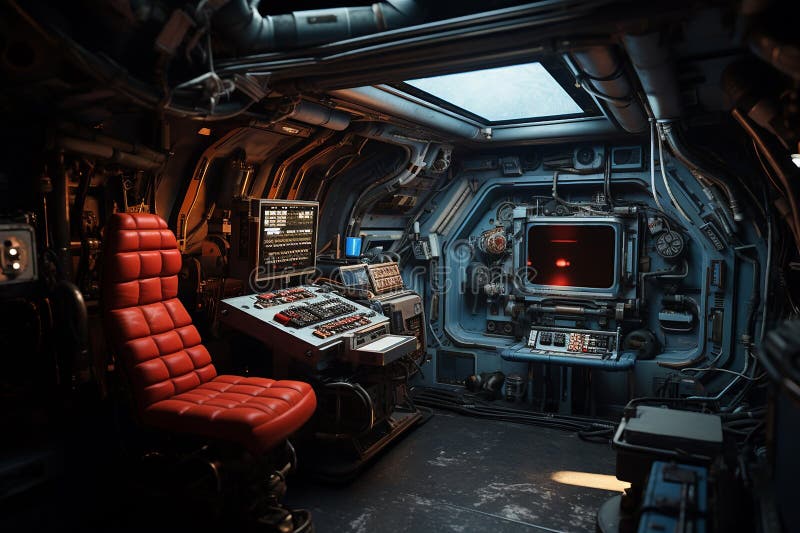 Generative AI Image of Spaceship Interior with Advanced Technology ...