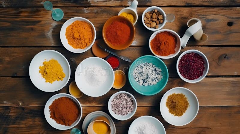 Generative Ai Image of Spices and Ingredients Stock Image - Image of ...