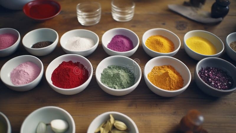 Generative Ai Image of Spices and Ingredients Stock Illustration ...