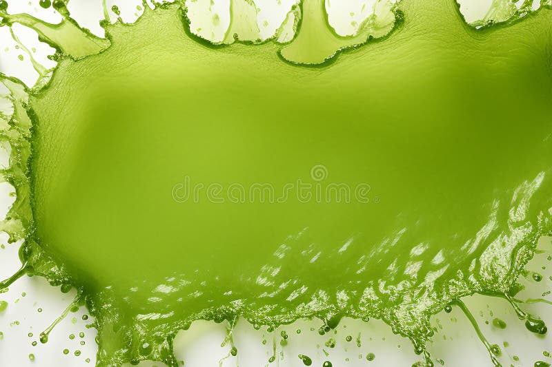 Generative AI Image of Splash of Green Drink Water with Blank Space on ...