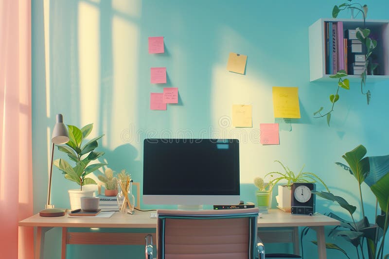 Generative AI Image of Sticky Notes Sticked on the Wall in the ...