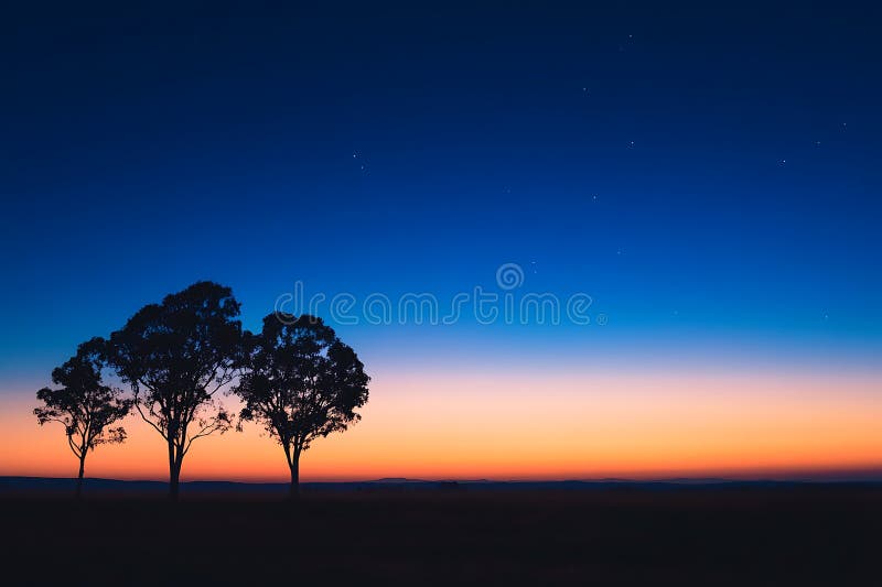 Generative AI Image of Subtle Twilight Sunset Sunrise Gradation Sky ...