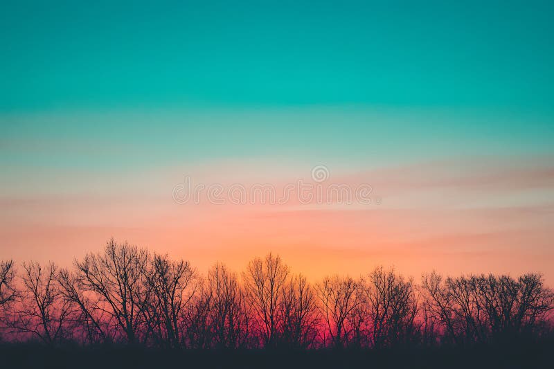 Generative AI Image of Subtle Twilight Sunset Sunrise Gradation Sky ...