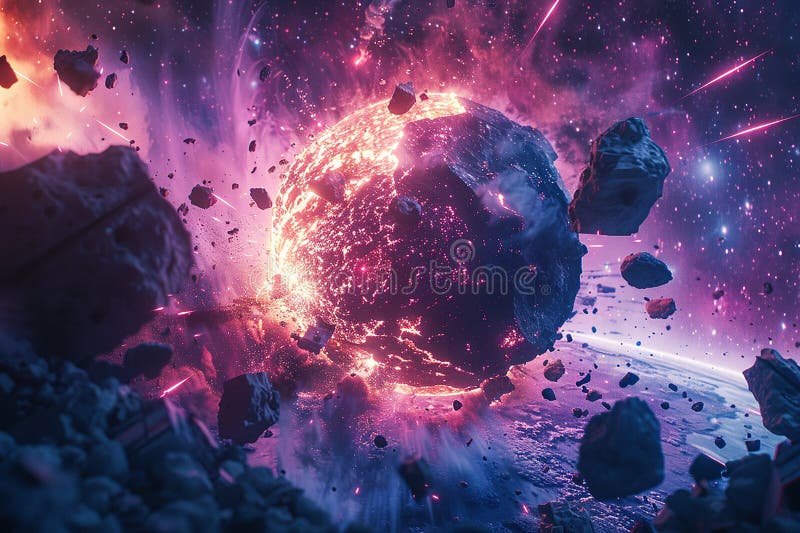 Generative AI Image of Terrifying Explosion from Meteor Rocks Hits the ...