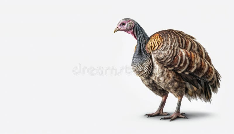 Turkey Animal on Isolated White Background Stock Illustration ...
