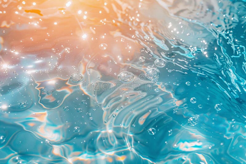 Generative AI Image of Water Transparent Light Blue Wallpaper Stock ...