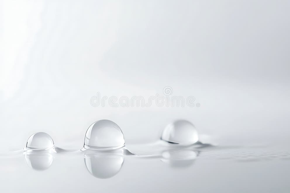 Generative AI Image of Water Wet Particle Droplets Fall with Empty ...
