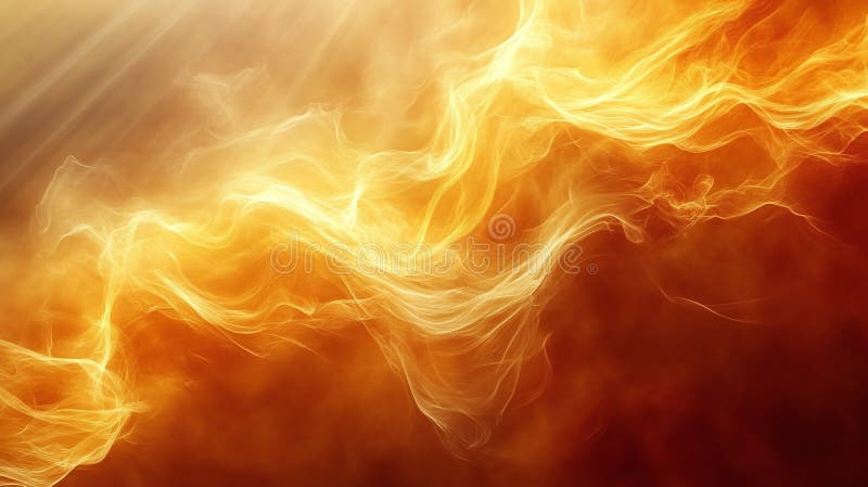 Generative AI Image of Wavy Abstract Hot Fire Flame with Orange ...