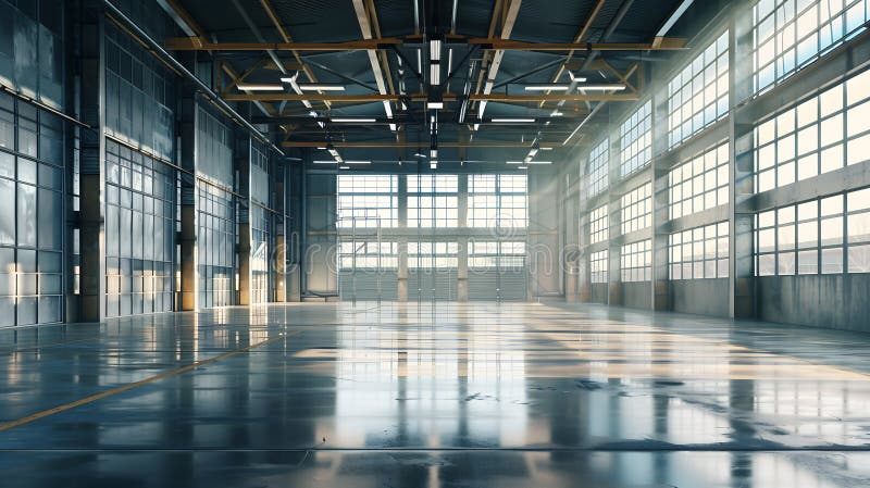 Generative AI Industrial Building. New Industrial Building. Empty ...