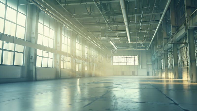 Generative AI Industrial Building. New Industrial Building. Empty ...