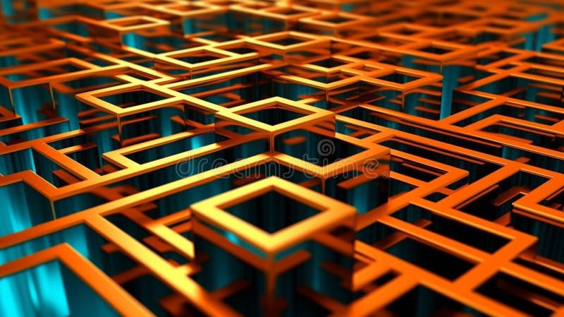 Generative AI, Infinite Reflections Stock Illustration - Illustration ...