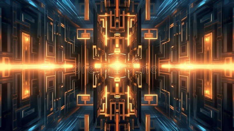 Generative AI, Infinite Reflections Stock Illustration - Illustration ...