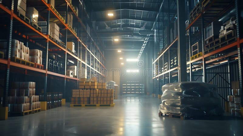Generative AI Interior of a Warehouse Business Concept. Stock ...