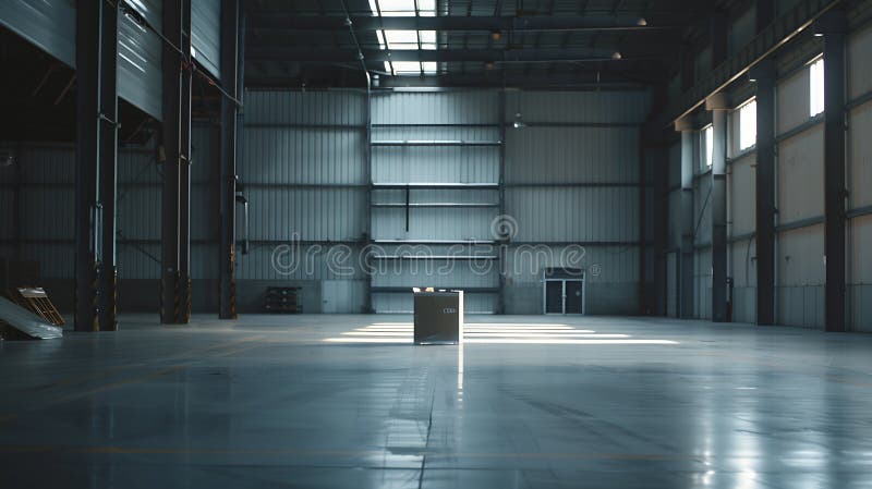 Generative AI Interior of a Warehouse ,clean and Empty Business Concept ...