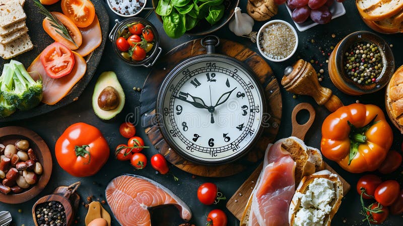 Generative AI Intermittent Fasting IF and Ketogenic Diet Concept with ...