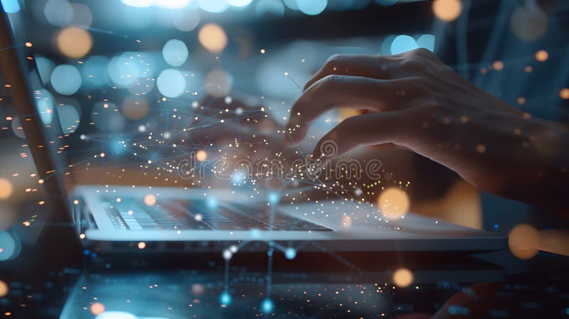 Generative AI Internet Network Technology, Digital Software Development, Future Tech Background ...