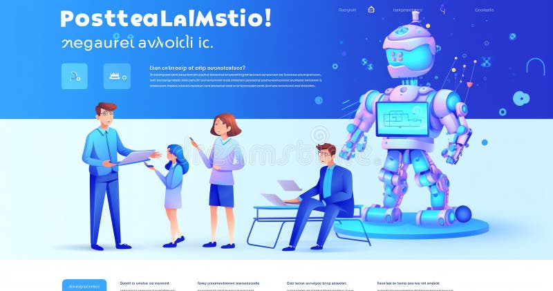 Generative AI Internet Tutorials and Lesson- Stock Illustration ...