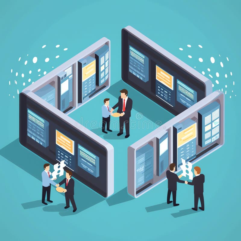 Generative AI Intranet Private Network of- Stock Illustration ...