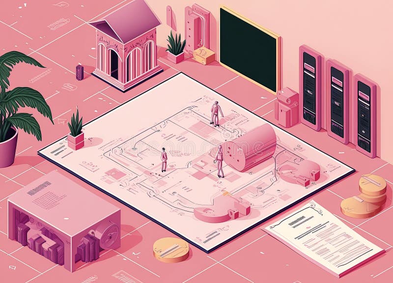 Generative AI of Isometric Concept Illustration of Business Analysis ...