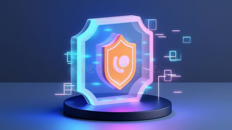 Generative AI Isometric Internet Security and- Stock Illustration ...