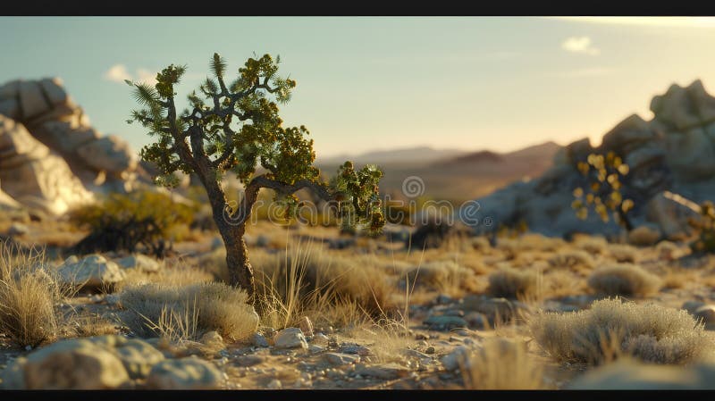 Generative AI Joshua Tree Business Concept. Stock Illustration ...