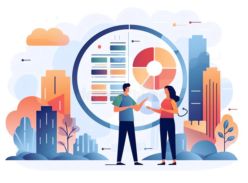 Generative AI Kpi Data Report- Stock Illustration - Illustration of ...